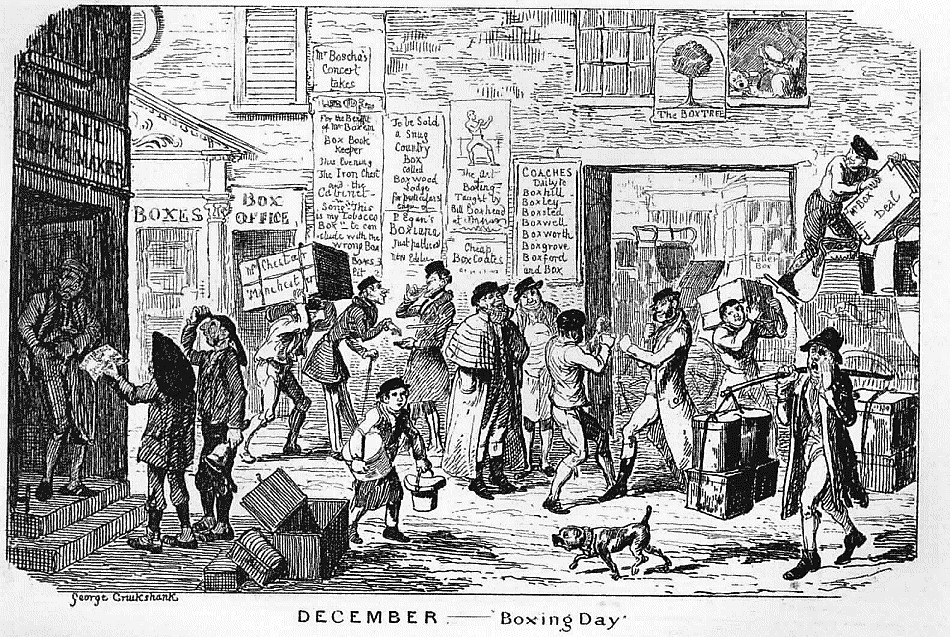 origin of ‘Boxing Day’ (the first weekday after Christmas Day) – word ...