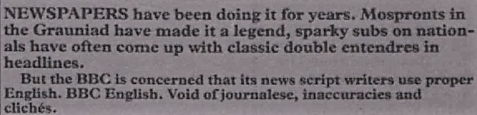 origin of ‘Grauniad’ (colloquial name for The Guardian) – word histories