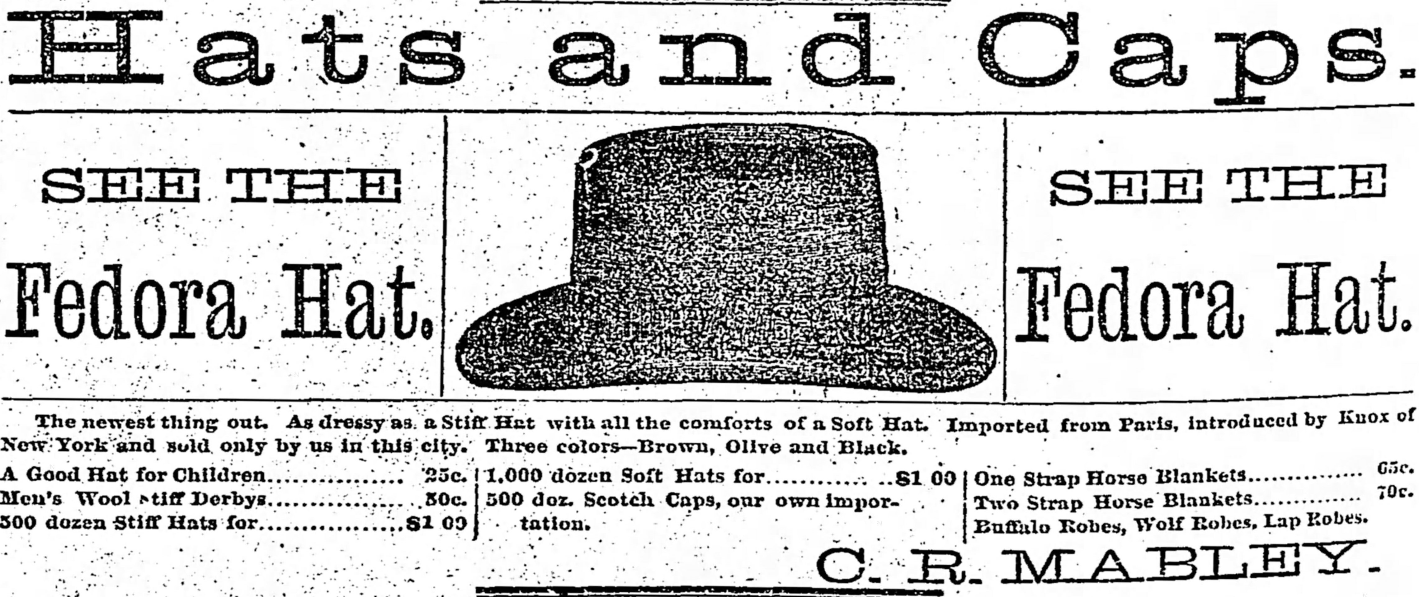 the story of the fedora – word histories