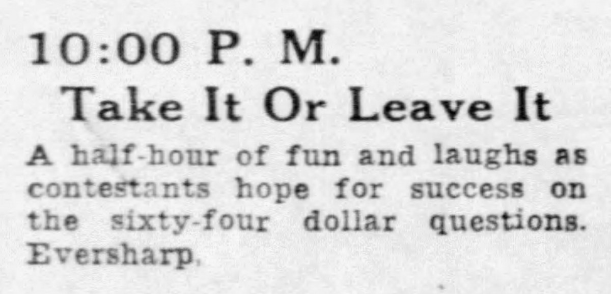 origin of ‘sixty-four (thousand) dollar question’ – word histories