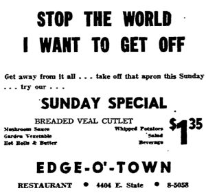 ‘stop the world, I want to get off’: meaning and early occurrences ...