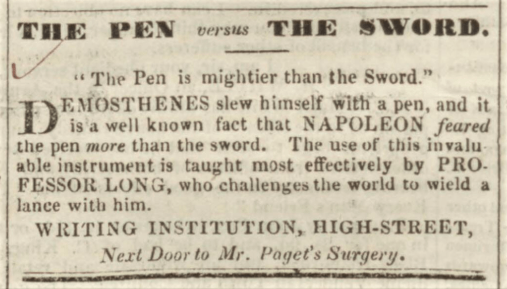 ‘the pen is mightier than the sword’: meaning and early occurrences ...